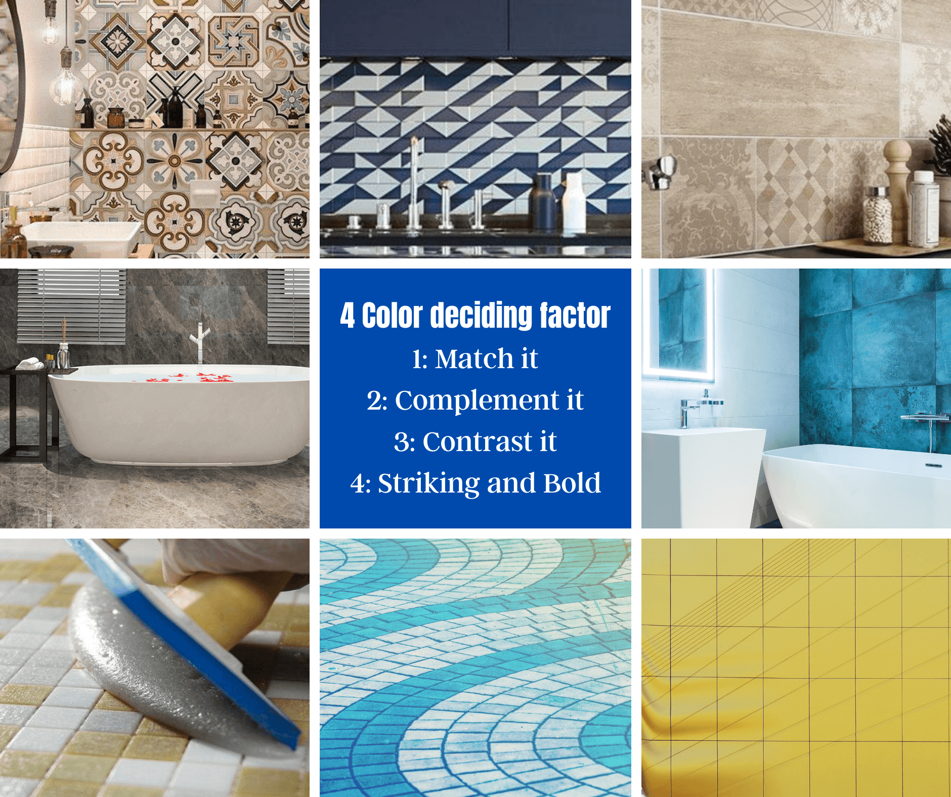 #1 How to choose grout color for perfect space.